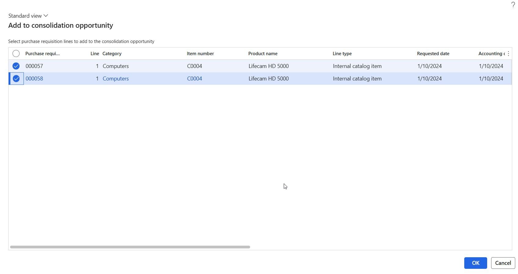 Dynamics 365 Purchase Requisition Consolidation for Increased Cost ...