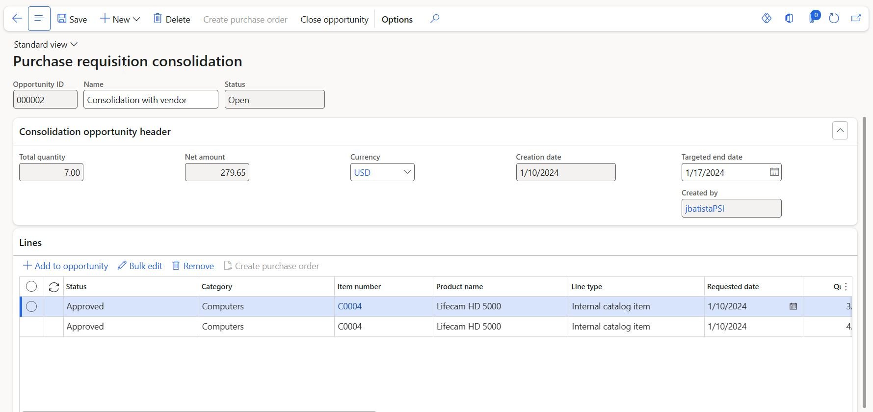 Dynamics 365 Purchase Requisition Consolidation for Increased Cost ...